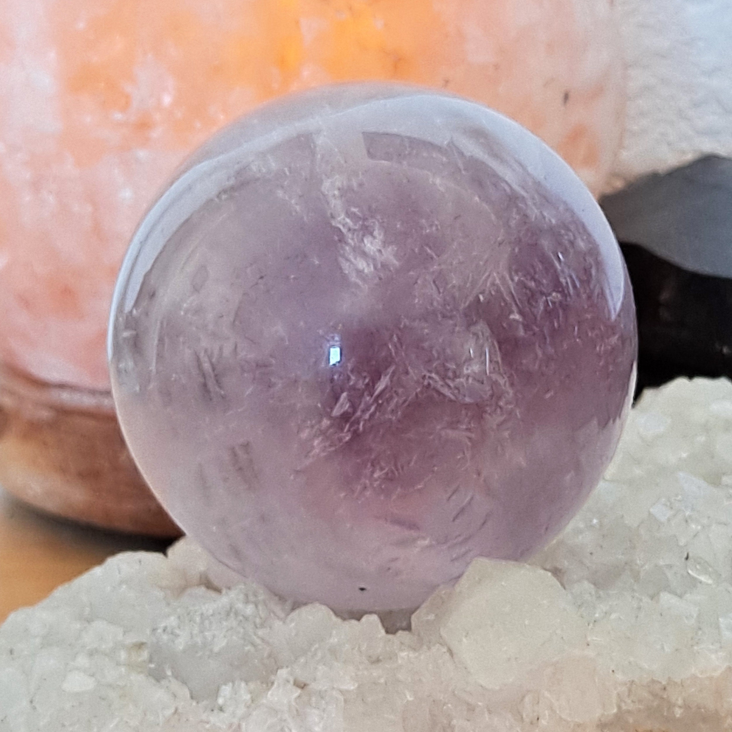 Amethyst Sphere 60 mm Natural Amethyst Crystal Ball - Etsy Polska