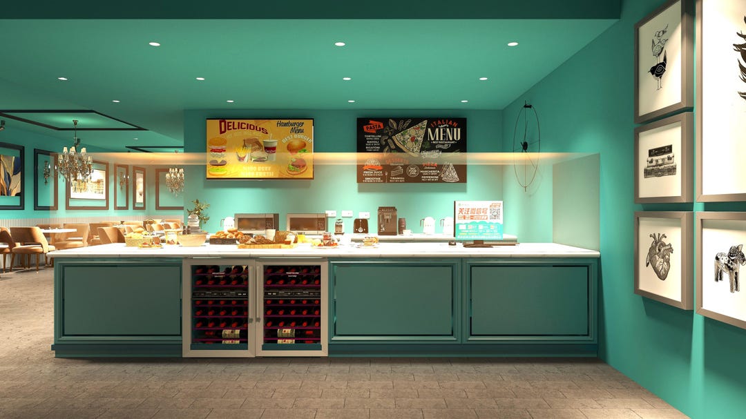 Custom 3D Restaurant Interior Design Rendering | Commercial Space ...
