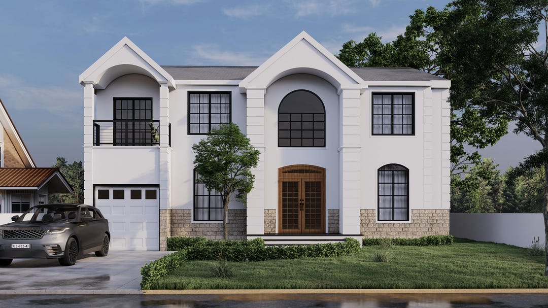 Custom 3D Exterior Design Rendering: House Visualization Services - Etsy
