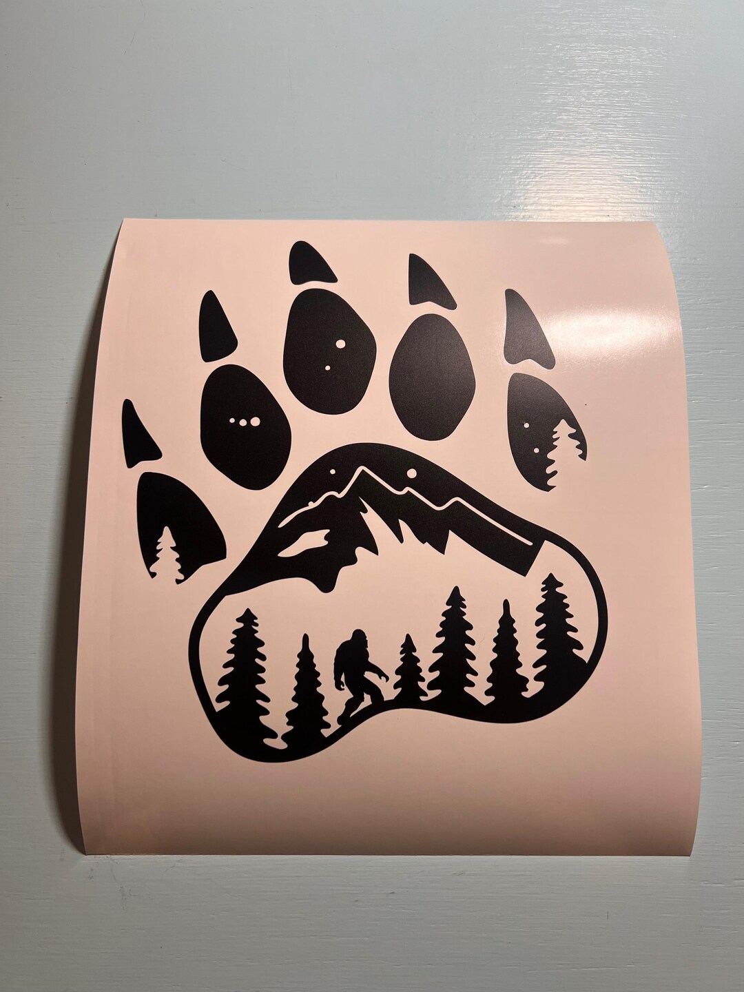 Bear Paw Sticker With the Night Sky - Etsy