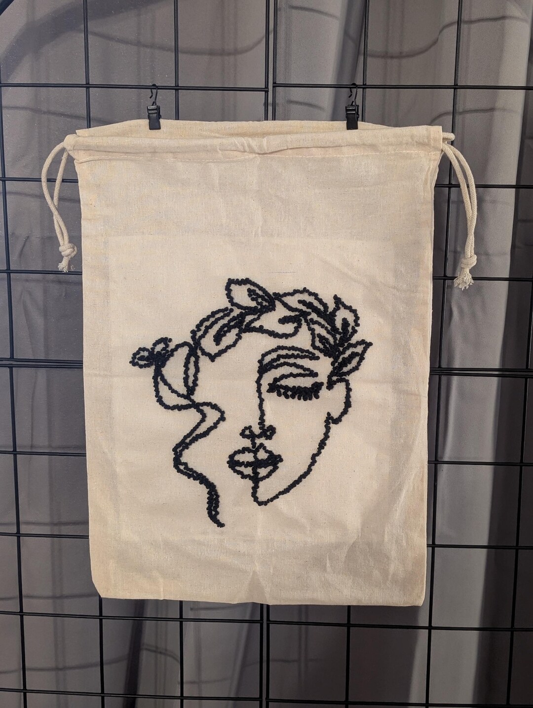 Small Women Line Face Tote Bag - Etsy