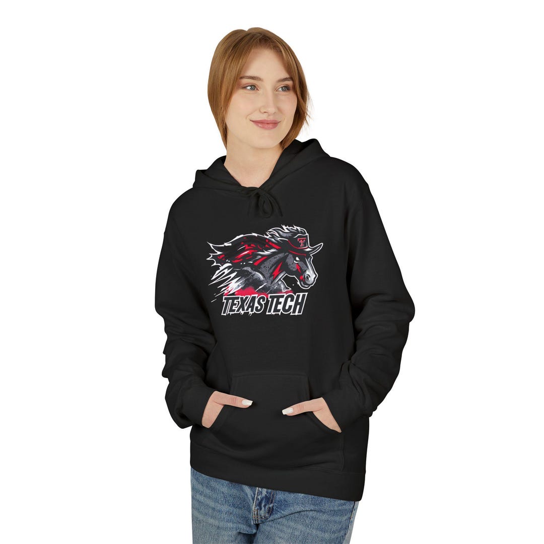 Texas Tech Red Raider Horse Hoodie | College Mascot Pullover - Etsy