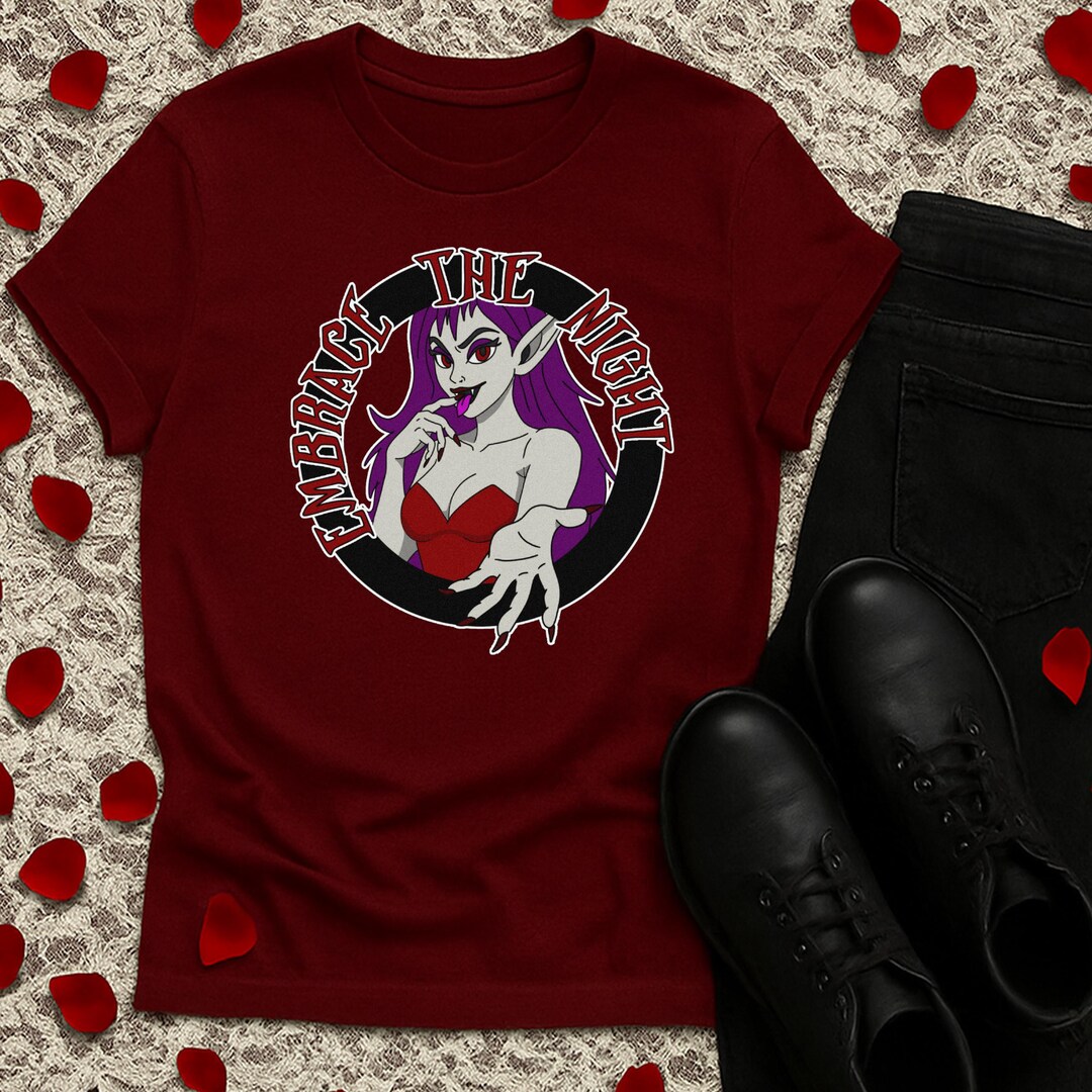 Vampire Night Unisex Softstyle T-shirt, Gothic Tee, Halloween Shirt ...