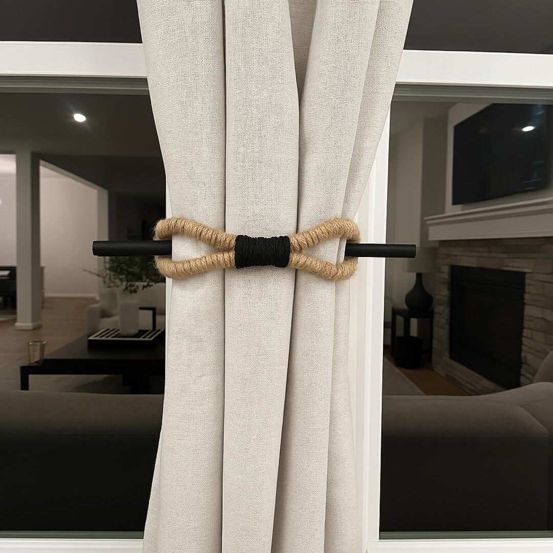 2 Pack Window Curtain Tiebacks Handmade, Window Panel Holdbacks , Boho ...