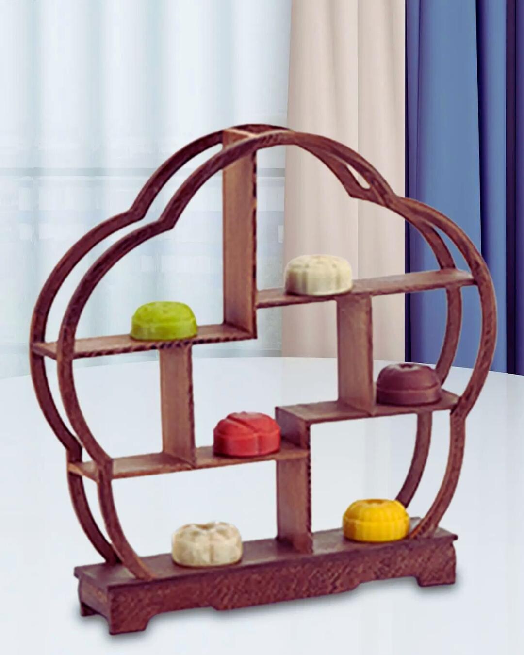 Wooden Display Shelf Pantry Organizer Rack, Showcase Cabinets Shelf ...