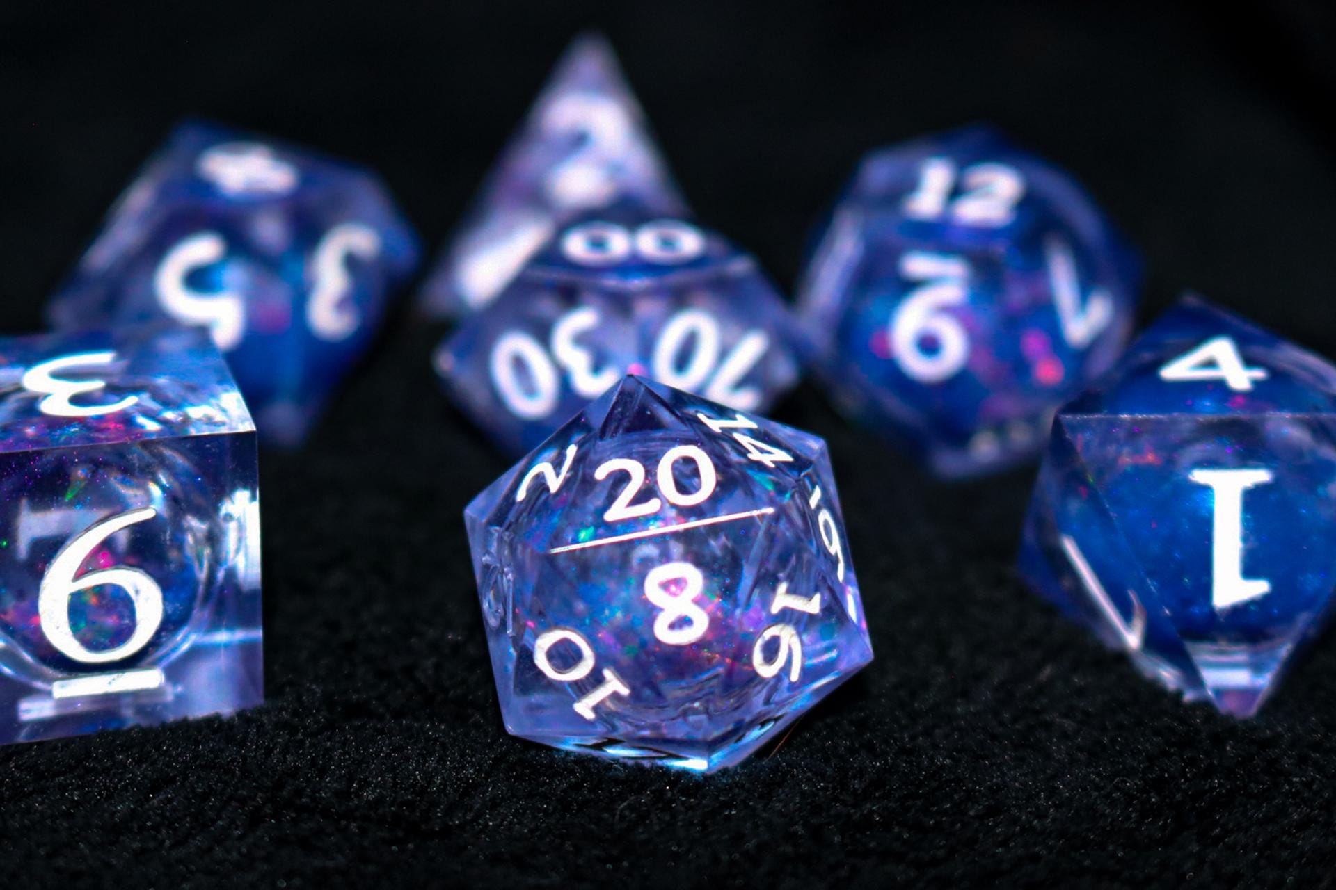Cosmic Sorcerer Dice Set, Galaxy Liquid Core TTRPG Dice for Dnd ...