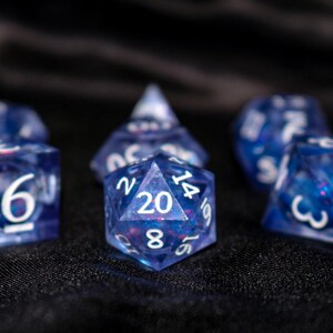 Cosmic Sorcerer Dice Set, Galaxy Liquid Core TTRPG Dice for Dnd ...