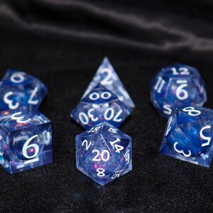 Cosmic Sorcerer Dice Set, Galaxy Liquid Core TTRPG Dice for Dnd ...