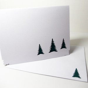 Christmas Cards- Winter Cards- Pine Tree Cards- Boxed Set of 4 ...