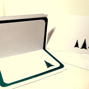Christmas Cards- Winter Cards- Pine Tree Cards- Boxed Set of 4 ...