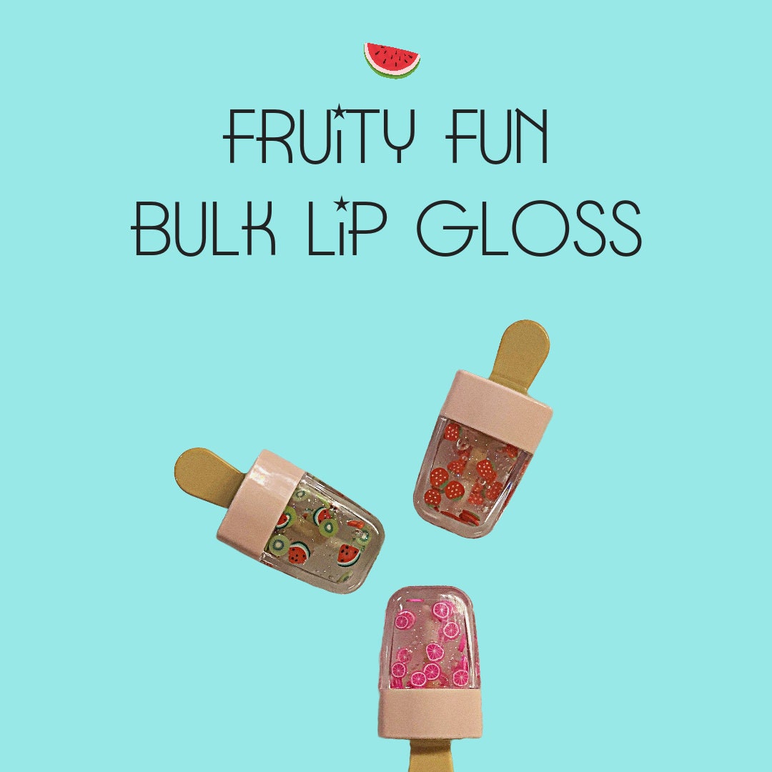 Fruity Fun Lip Gloss Bulk Lip Gloss Coconut Oil, Vitamin E, Raspberry ...