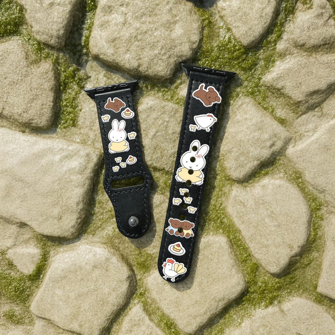 Miffy Rabbits Apple Watch Series 11 Band 40 41 42mm, Kawaii Animal ...
