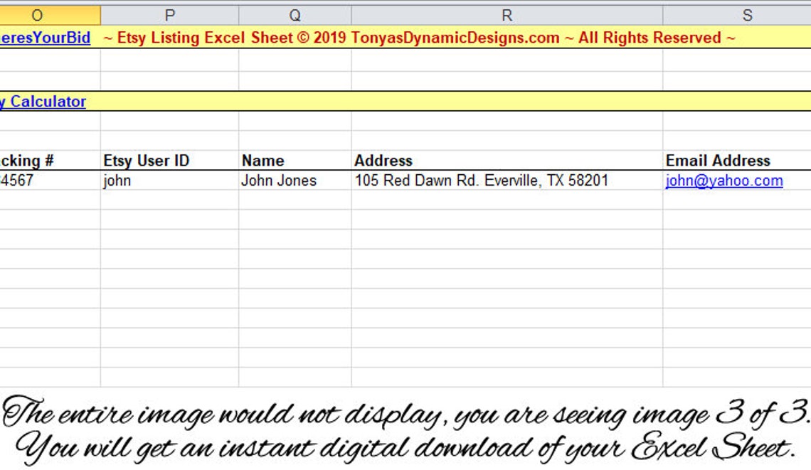 EXCEL Etsy Product Listing Sheet Helps You to Keep Track of - Etsy EXCEL Etsy Product Listing Sheet Helps You to Keep Track of - Etsy