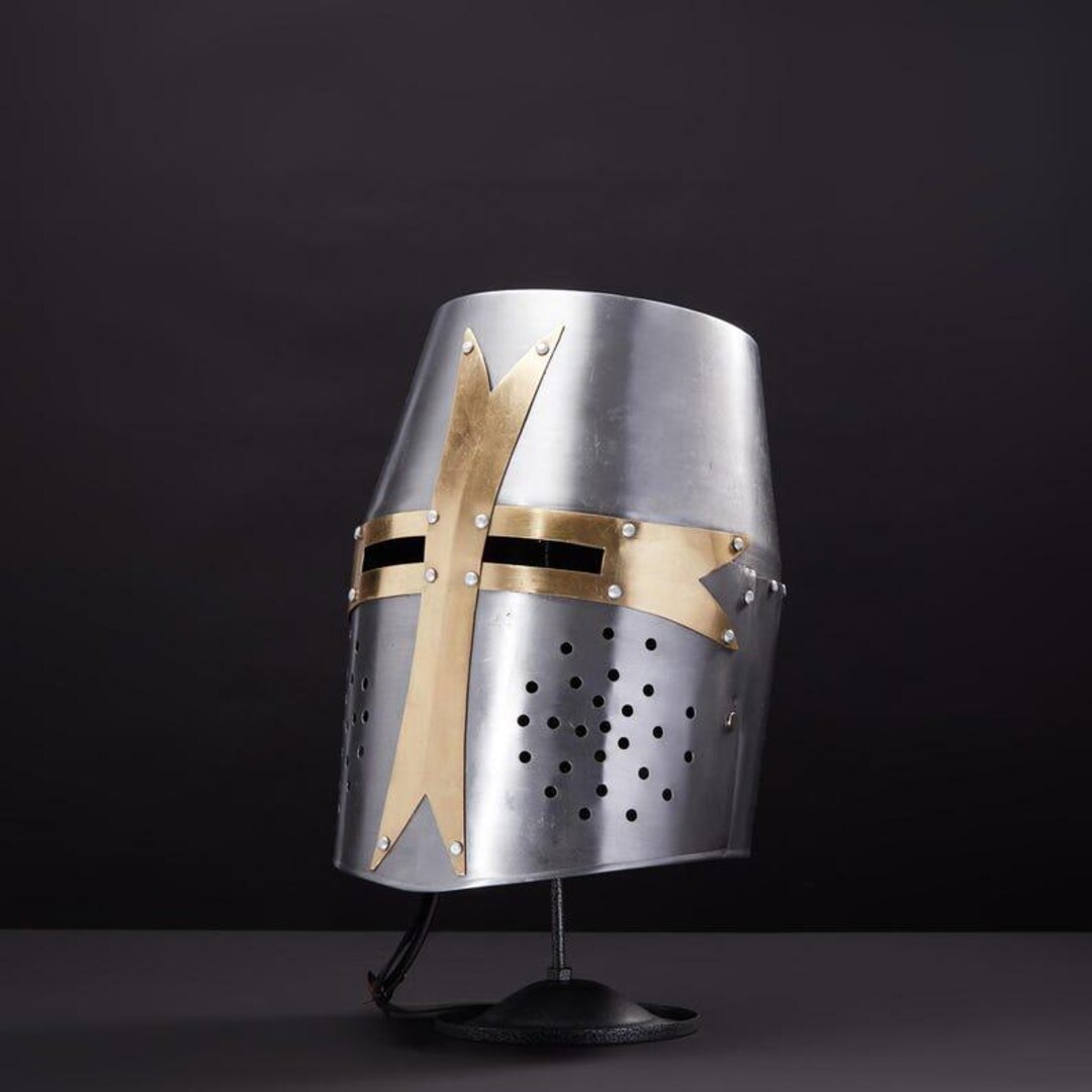 Medieval Knight Helmet Prop - Crusader-inspired Costume Accessory ...