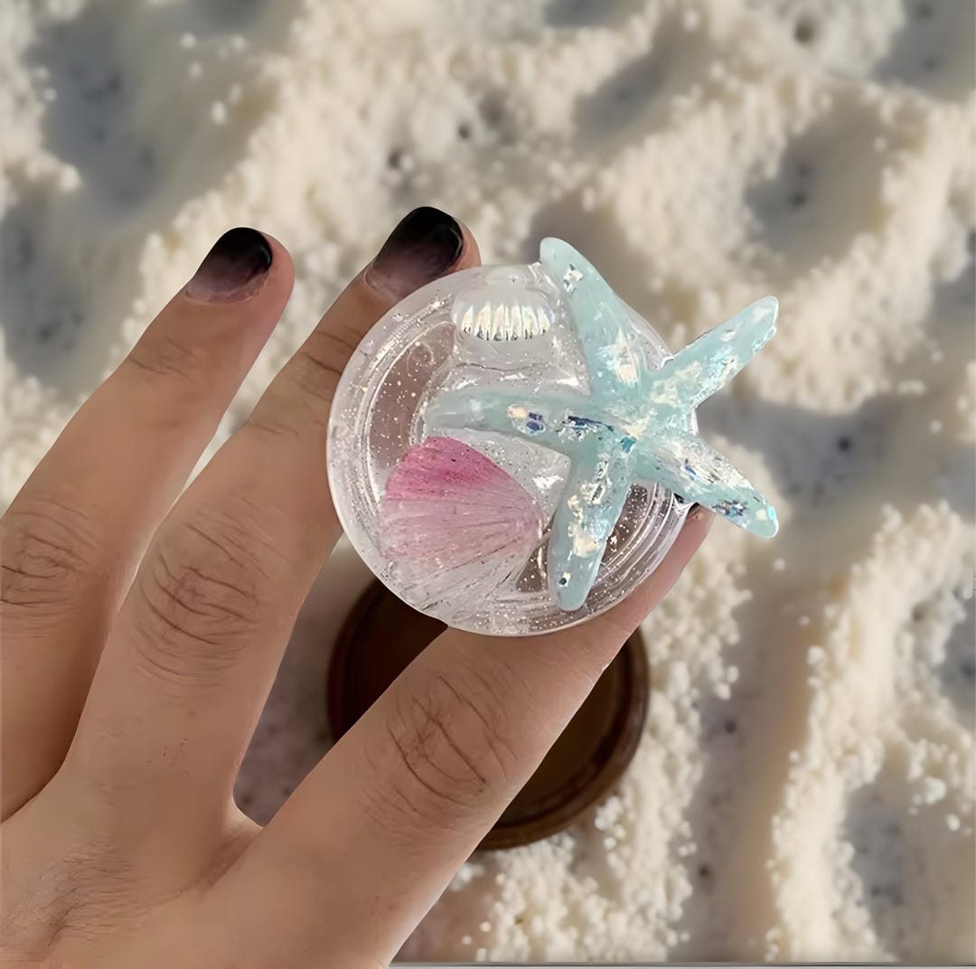 3D Starfish Phone Grip | Korean Summer Cartoon Phone Ring | Cute Beach ...