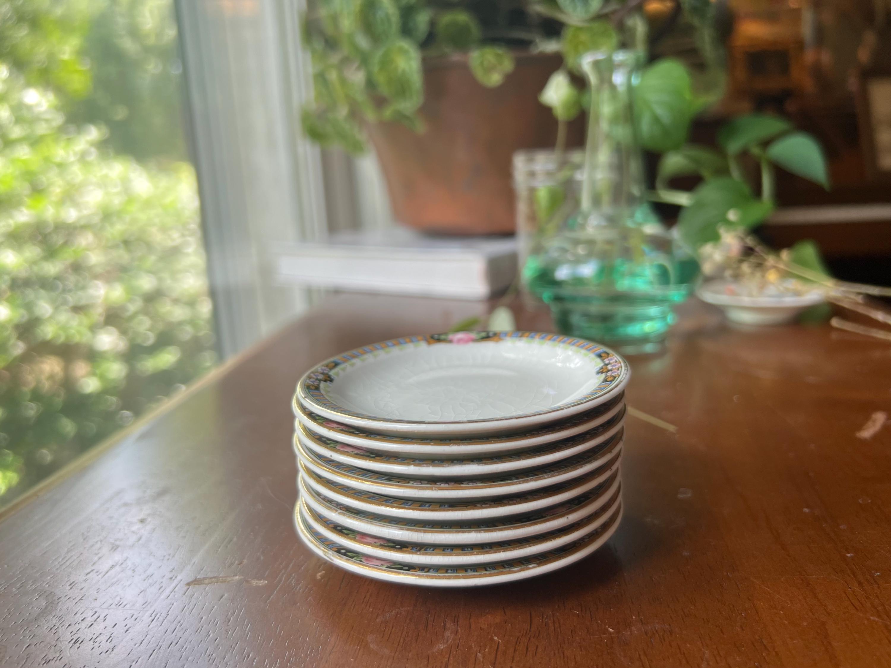 Vintage Butter Pats With Roses (various Degrees of Crazing/age) Sold ...