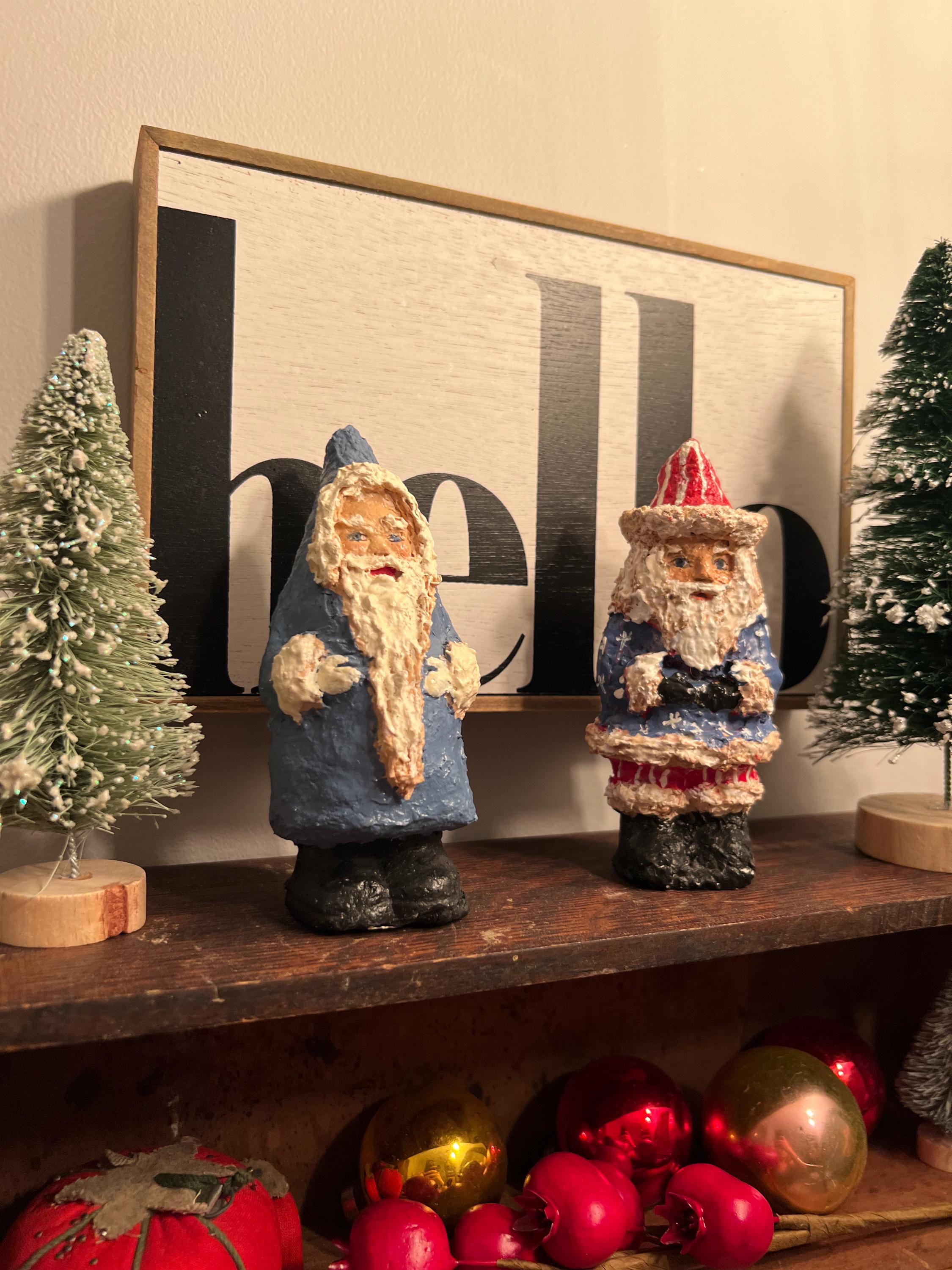 Primitive Handpainted Santas | Sold Individually - Etsy