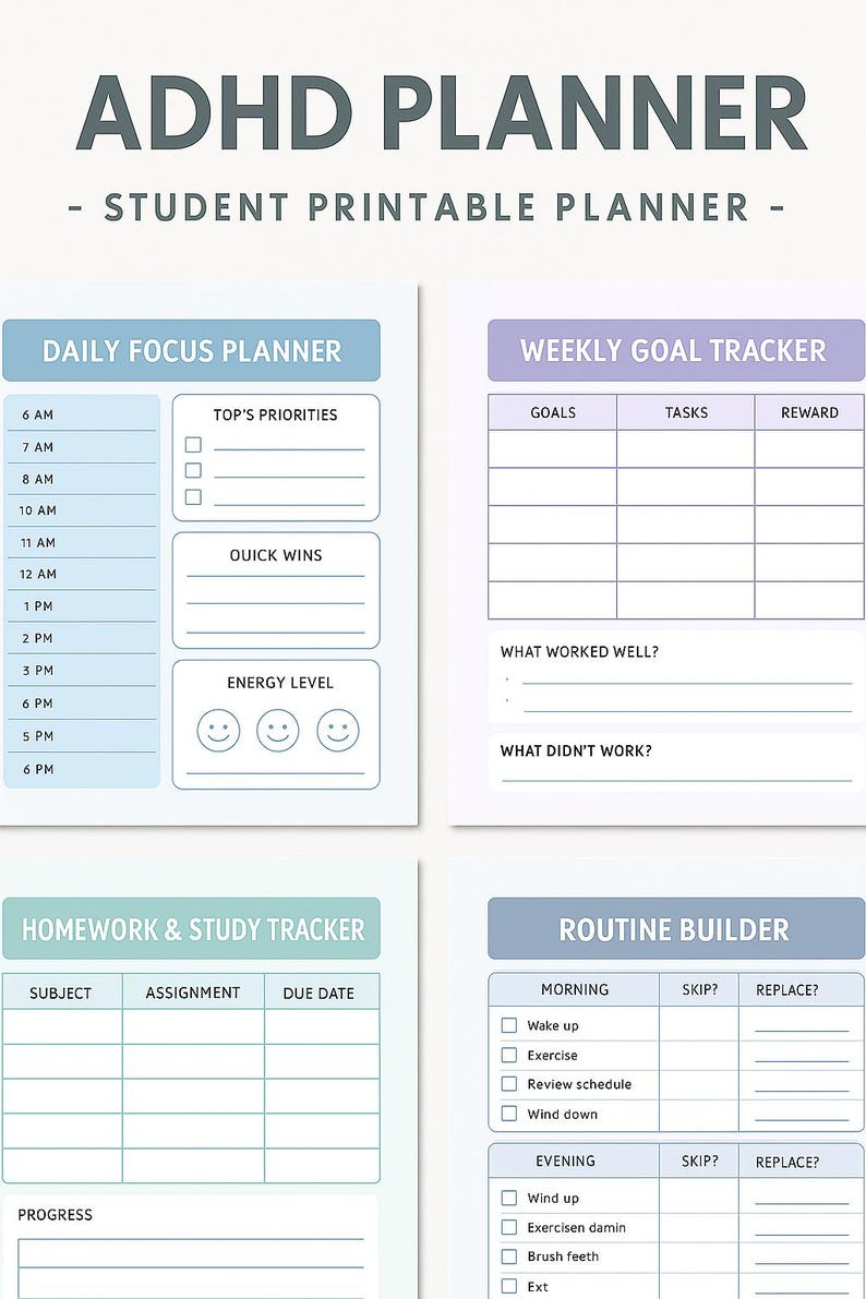 ADHD Organiser and Planner - Etsy