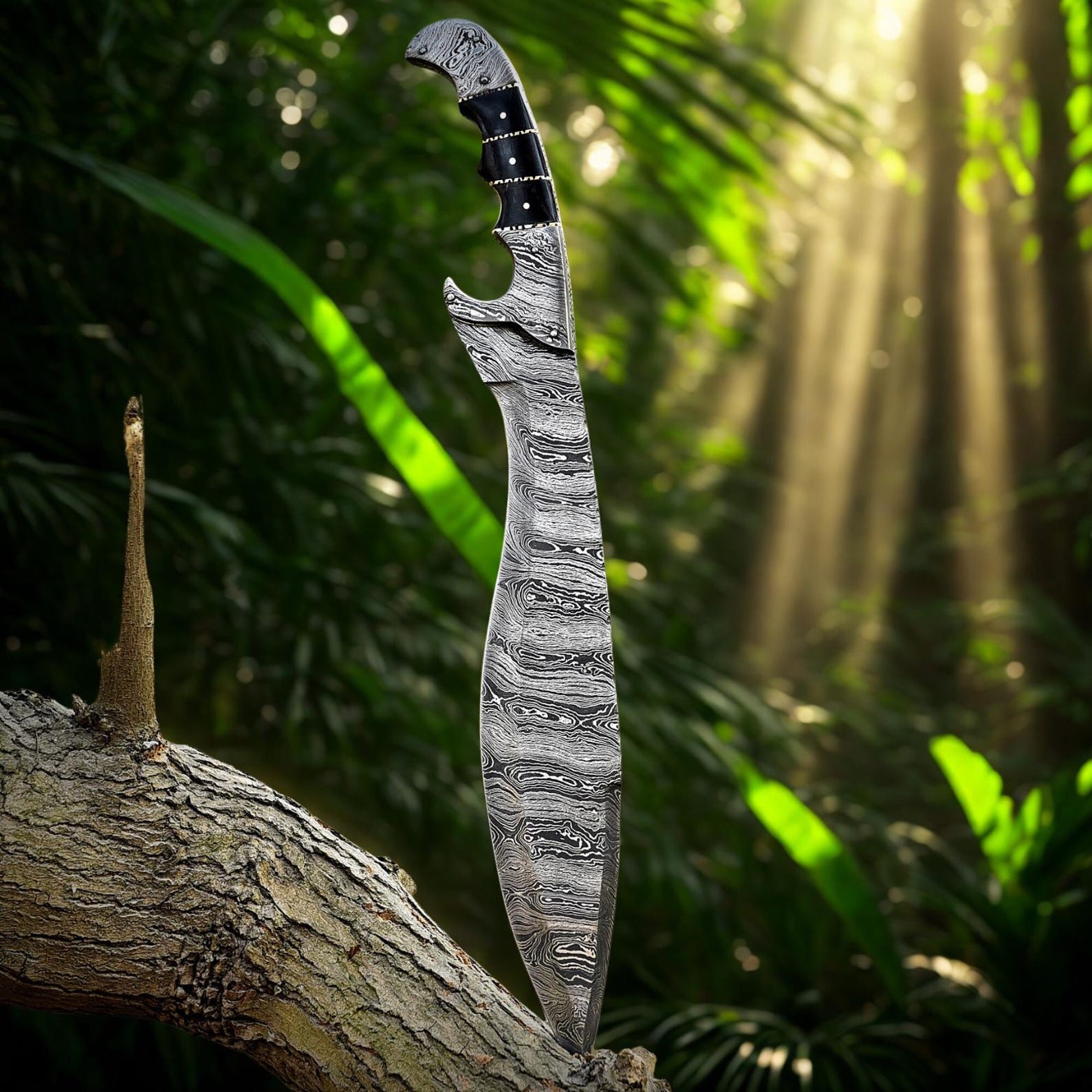 Hand-forged Damascus Steel Shashka Sword – Collectible Artisan Gift ...