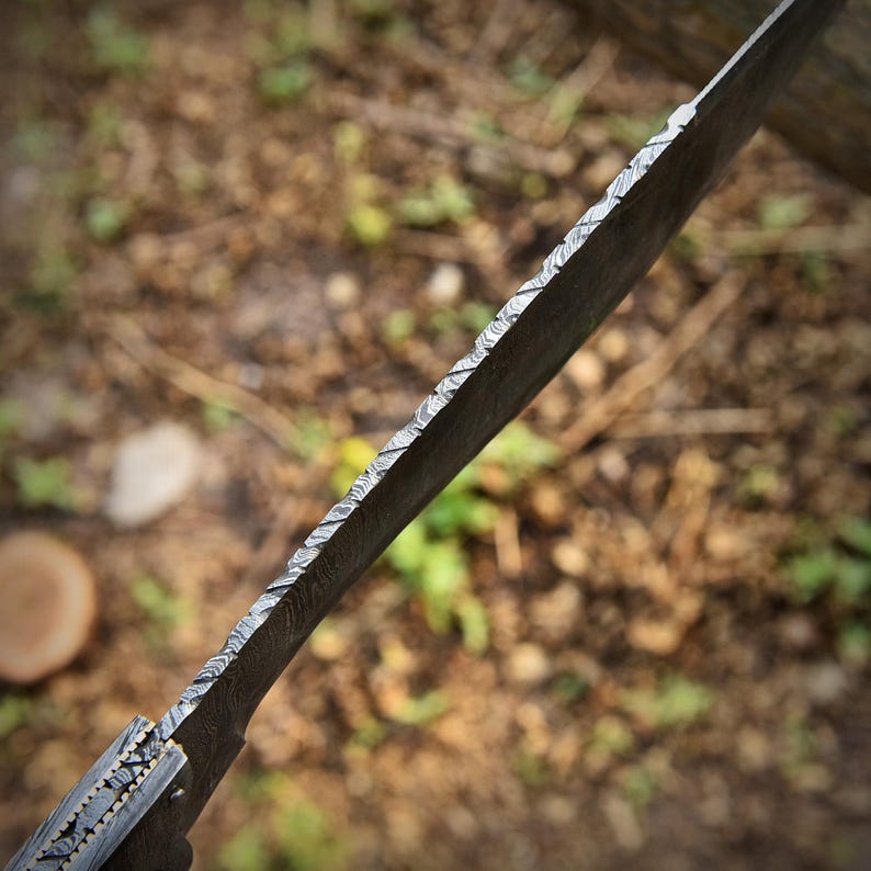 Hand-forged Damascus Steel Shashka Sword – Collectible Artisan Gift ...