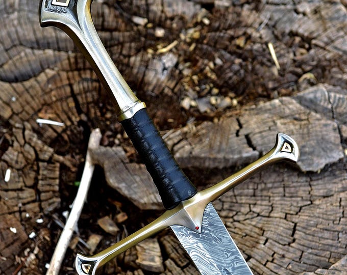 Hand Forged Damascus Steel Longsword: Medieval Knight Sword With ...
