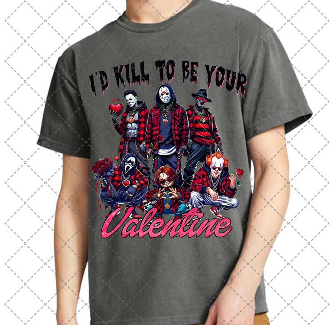 Creepy Cute Horror Valentine PNG | Slasher Movie Clipart (digital ...
