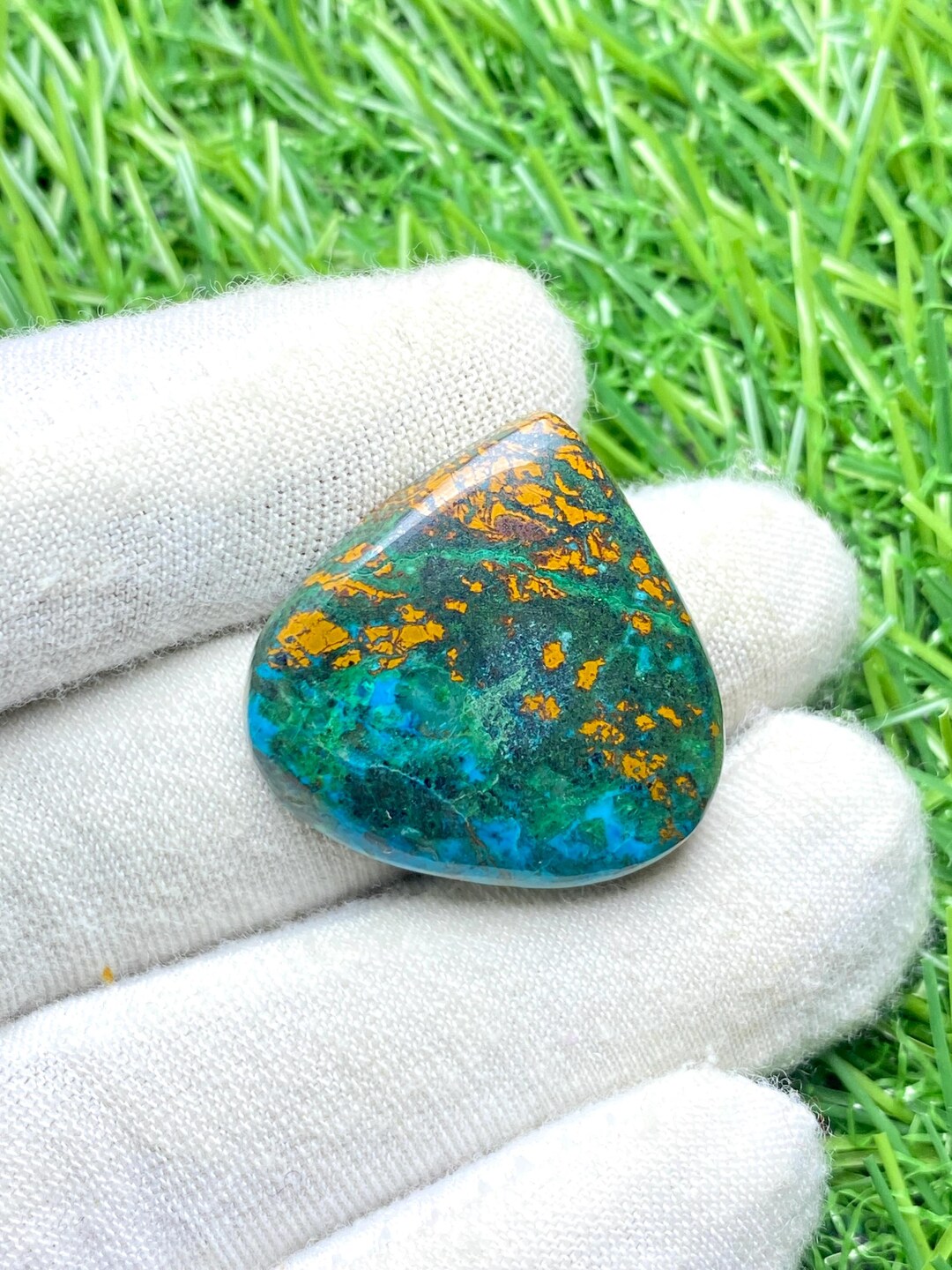 Natural Azurite Cabochon: Deep Blue Gemstone for Jewelry Making, Loose ...
