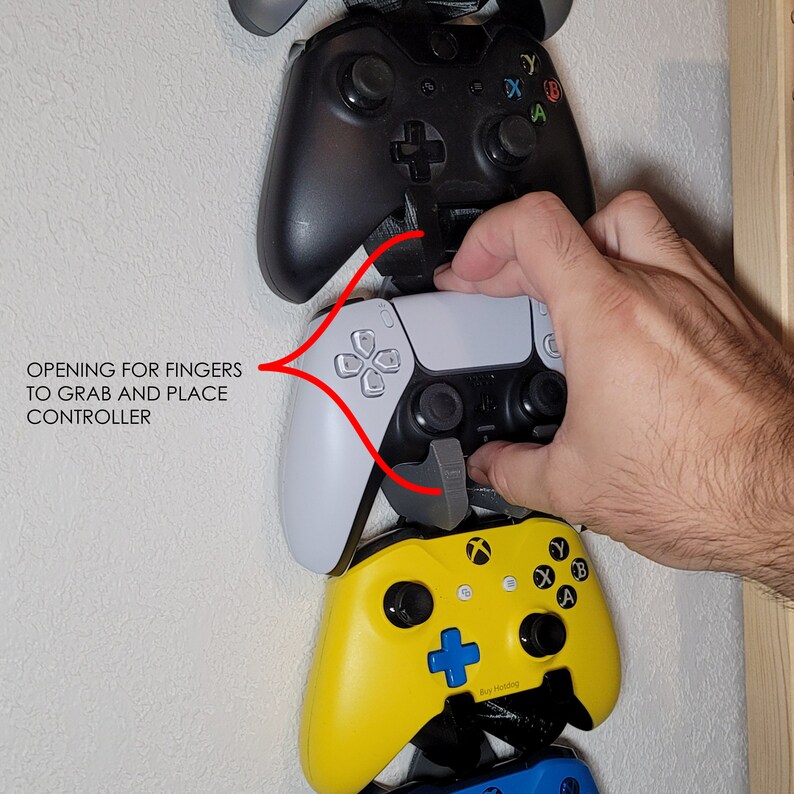 Gaming Controller Stand Display - Expandable Wall Mount - for PS4, PS5 ...