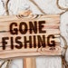 Printable Gone Fishing Party Sign Decoration, Gone Fishing Sign ...