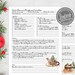 Editable Christmas Recipe Page Template Card, Watercolor Rustic ...
