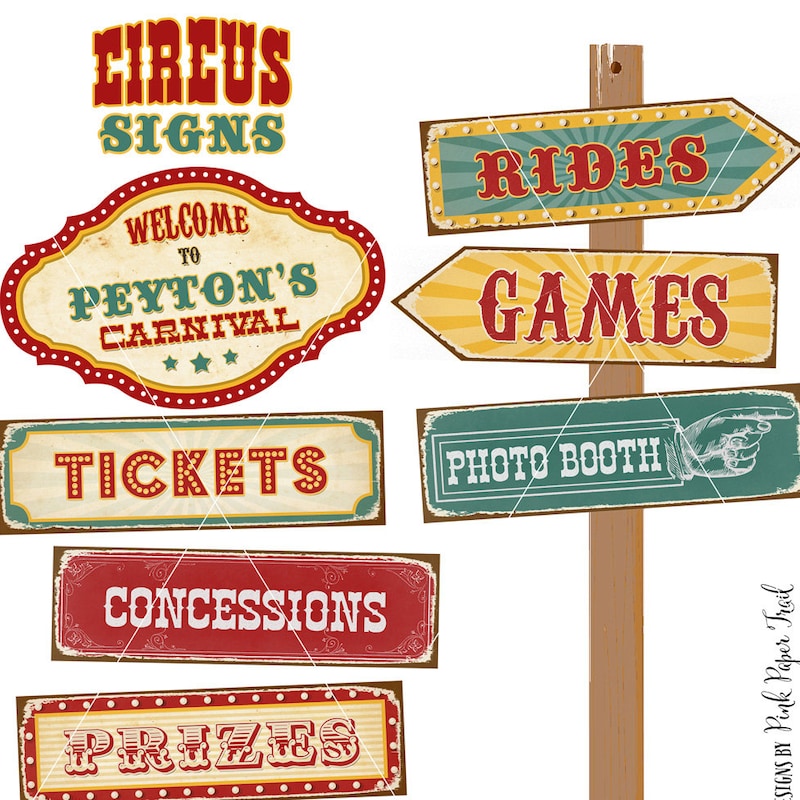 Vintage Circus Signs - Etsy