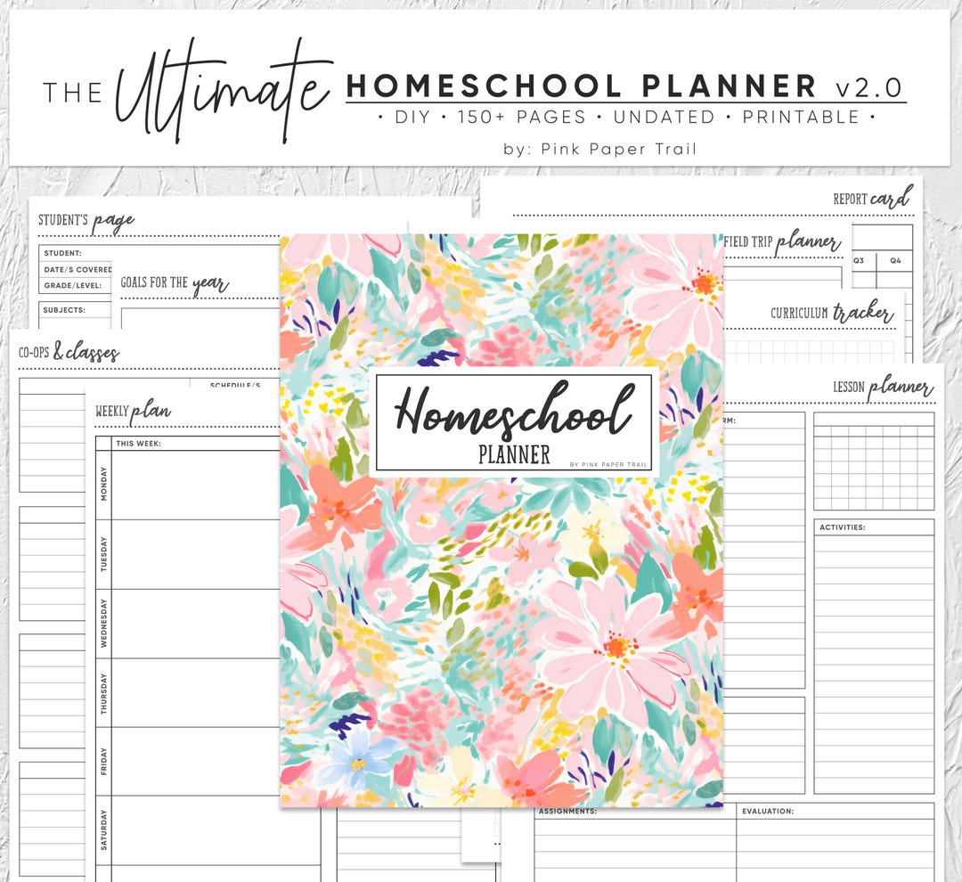 Ultimate Homeschool Planner Printable V2.0, DIY Homeschool Planner ...