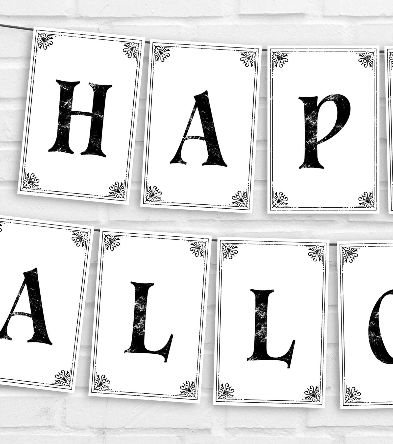 Happy Halloween Printable Banner Simple Elegant Happy | Etsy