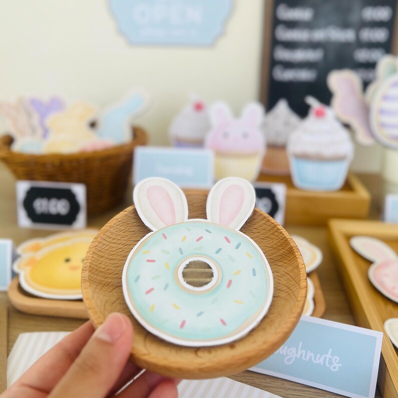 Bunny Bakery Dramatic Play Printable Kit, Easter Pretend Play Bakery ...
