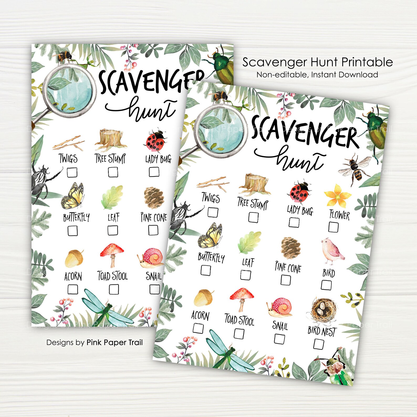 Outdoor Scavenger Hunt, Nature Explorer Scavenger Hunt Printable, Party ...