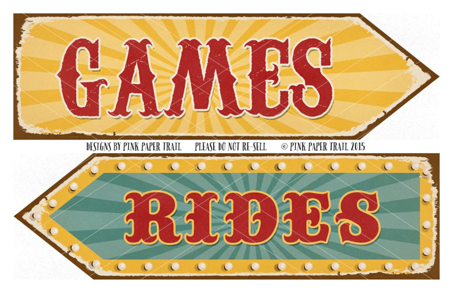 Vintage Circus Carnival Party Signs Large Signs Instant - Etsy Ireland
