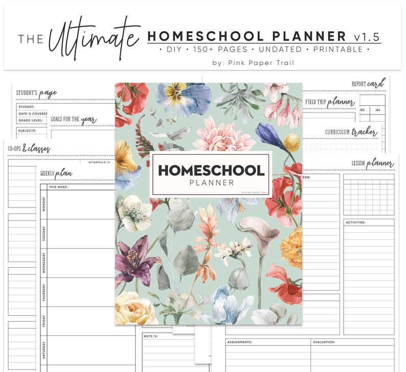 Ultimate Homeschool Planner Printable, DIY Homeschool Planner Pages ...