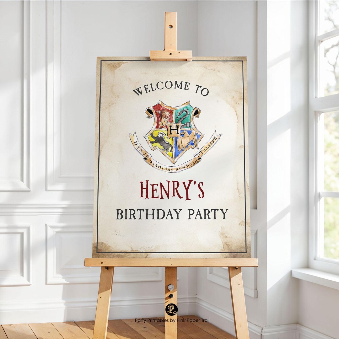 Editable Magic School Welcome Sign • 18x24 Wizard Party Sign Template ...