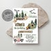 EDITABLE Outdoor Adventure Camping Nature Trail Birthday Invitation ...