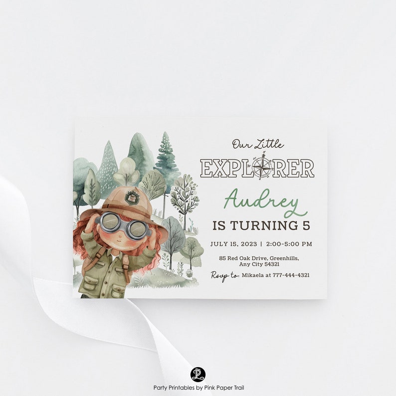 EDITABLE Nature Birthday Outdoor Exploration Adventure Scavenger Hunt ...