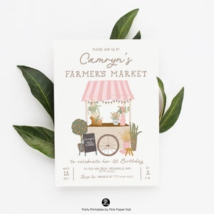 Farmers Market Birthday Invitation Editable Template Country Fair ...
