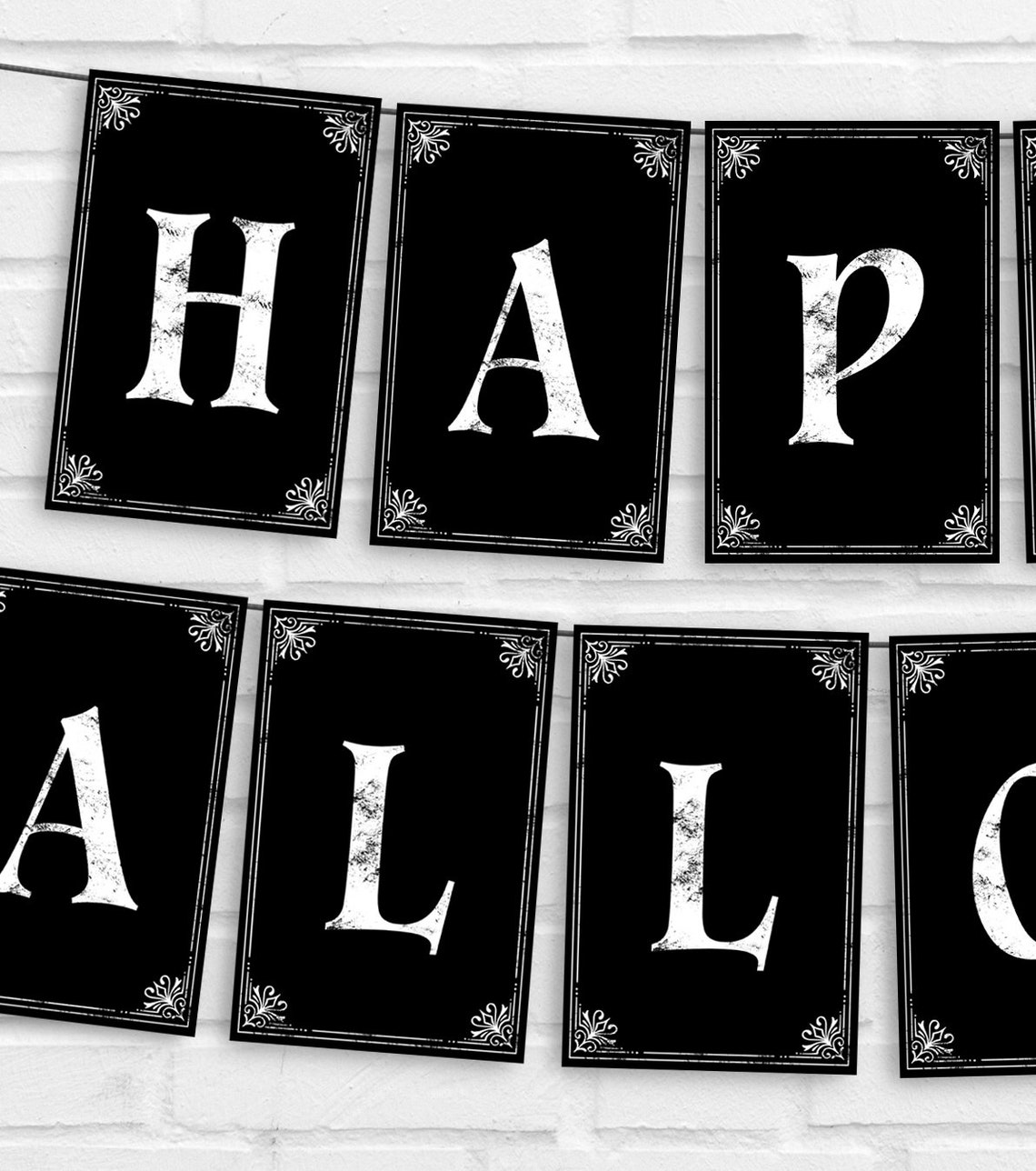 Happy Halloween Printable Banner Simple Elegant Happy - Etsy