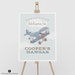 Aviation Airplane Theme Party Welcome Sign, Retro Biplane Plane Door ...