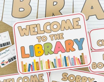 Library Pretend Play Printable Dramatic Play Activity - Etsy