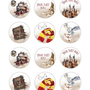 School of Magic Wizard Witches Cupcake Topper, Wizard Magic School ...