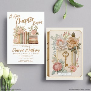 Book Theme Baby Shower Invite A New Chapter Begins Baby Shower ...
