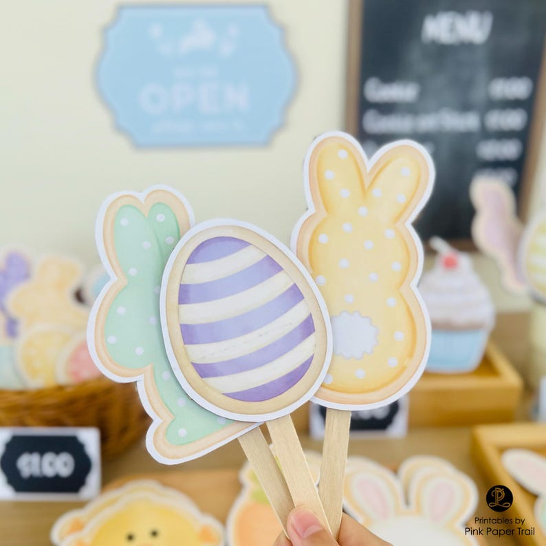 Bunny Bakery Dramatic Play Printable Kit, Easter Pretend Play Bakery ...