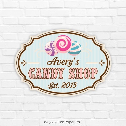Candy Shop Party Sign Candy Booth Signage Candy Cart Sign | Etsy