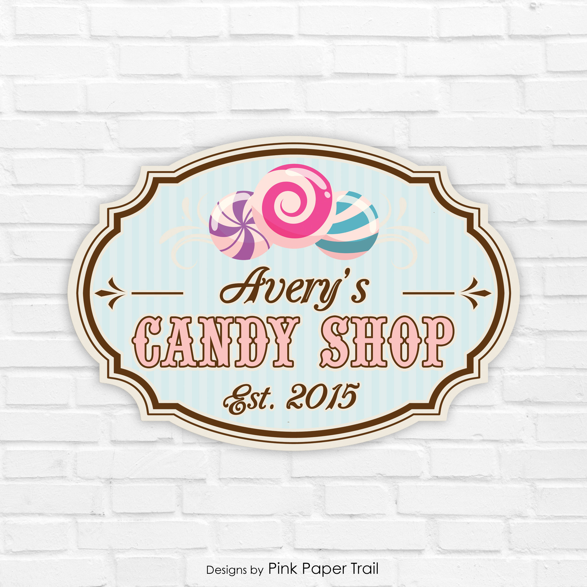 Candy Shop Party Sign Candy Booth Signage Candy Cart Sign | Etsy