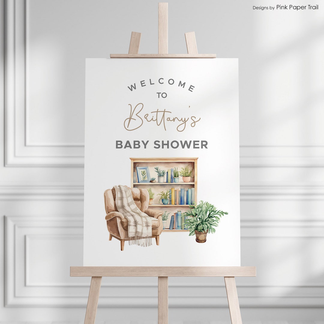 Books Library Theme Welcome Party Sign 18x24 Inches, Welcome Book ...